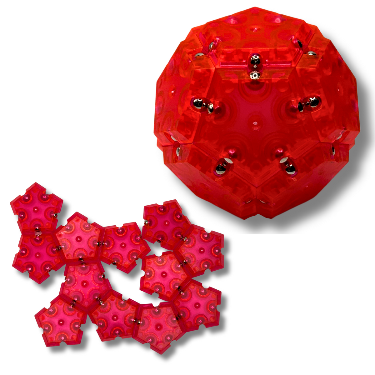 Four Brothers Geode Magnetic Fidget Sphere Set | Mesmerizing 12-Piece ...