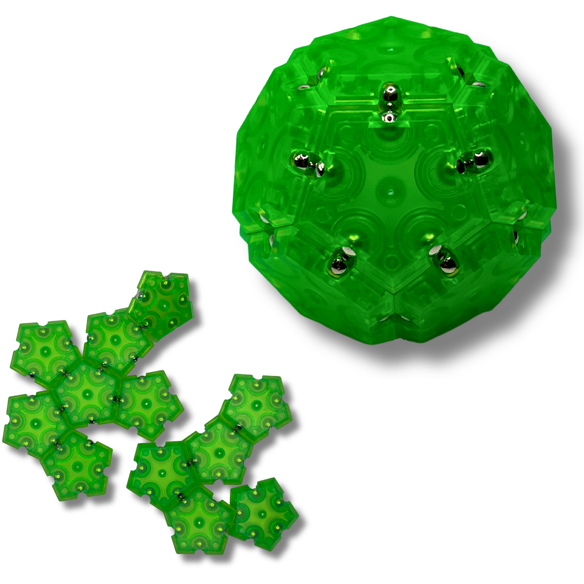 Four Brothers Geode Magnetic Fidget Sphere Set | Mesmerizing 12-Piece ...